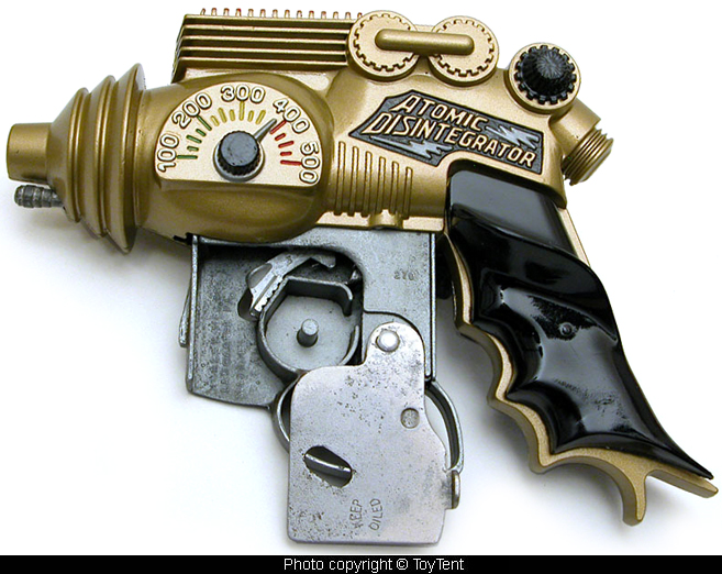 Special Gold finish custom detailed Hubley Atomic Disintegrator